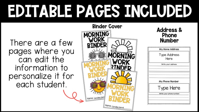 First Grade Morning Work Binder: Reusable Homeschool Activities - Etsy