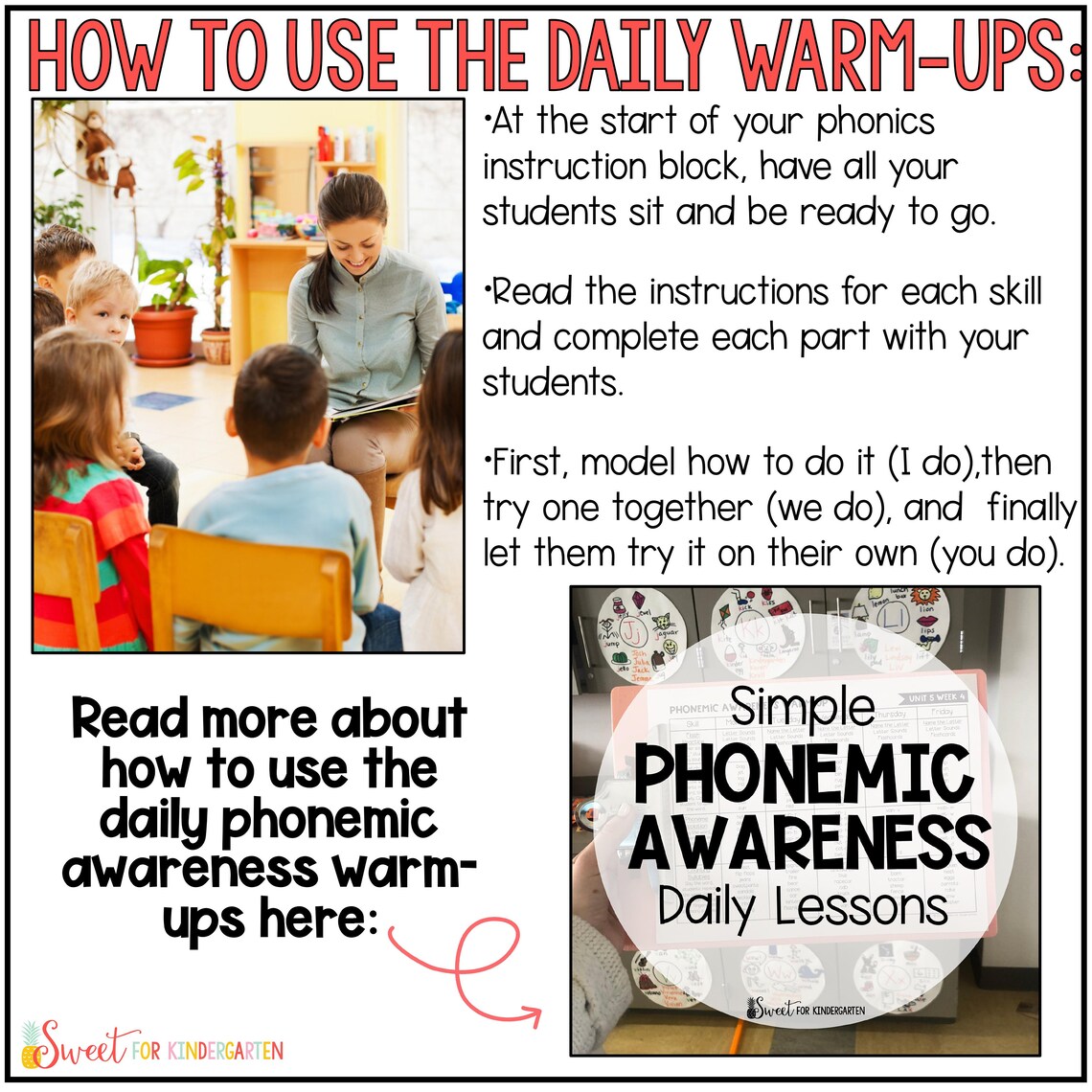 Pre-k Phonemic Awareness Lessons: Daily Warm-ups - Etsy