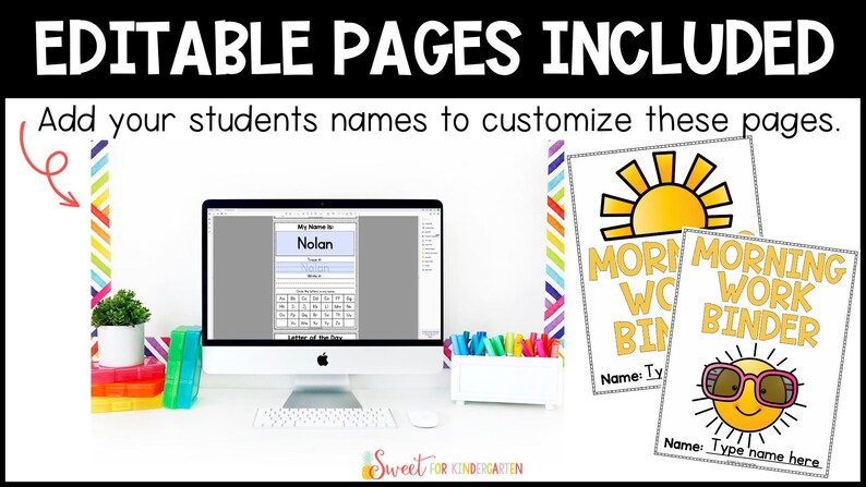 Pre-k Morning Work Binder: Practice Handwriting, Alphabet, Numbers ...