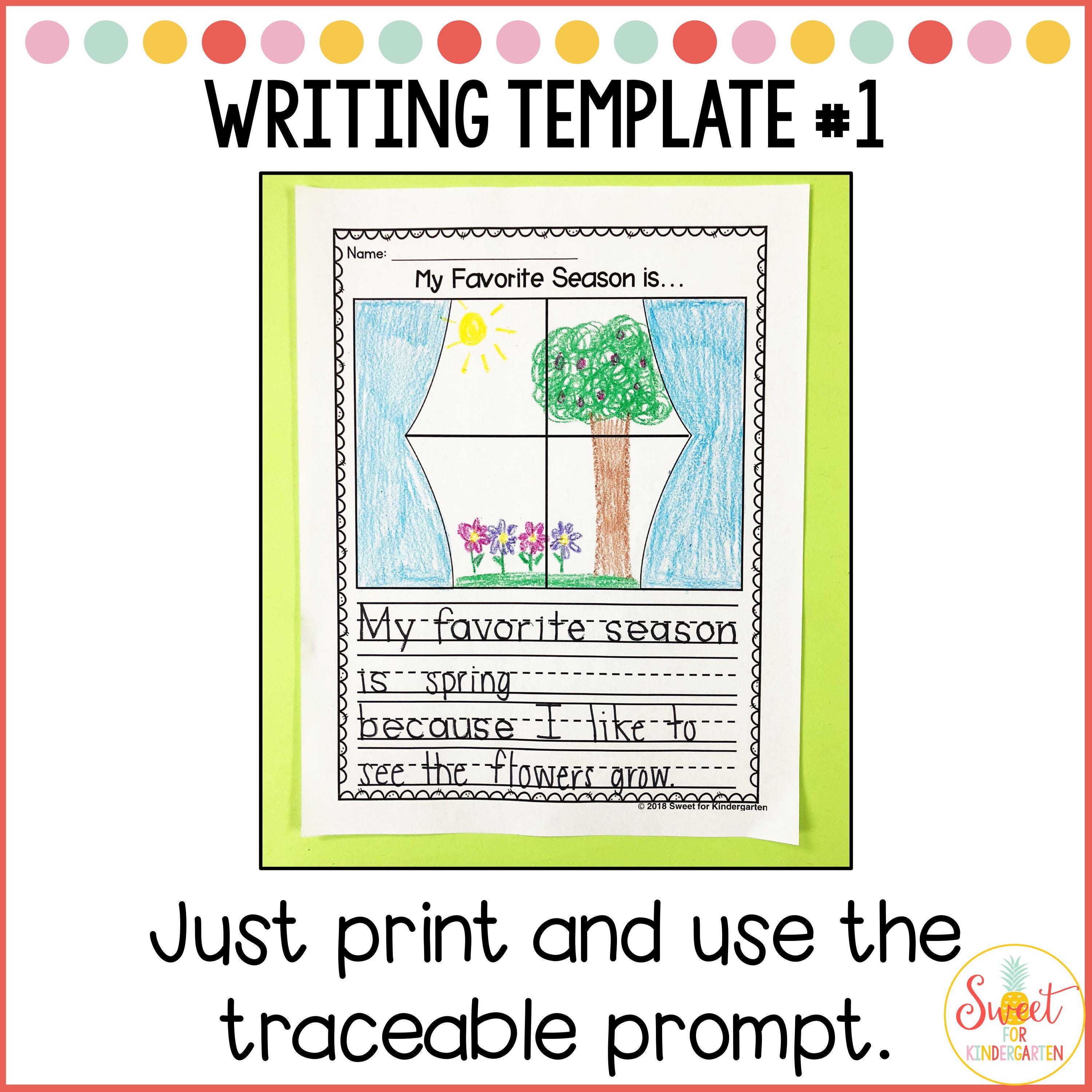 Favorite Season Writing Craft: Homeschool Activity (digital Download ...