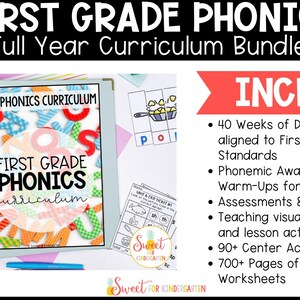 Complete First Grade Phonics Curriculum | Lessons Activities Worksheets ...