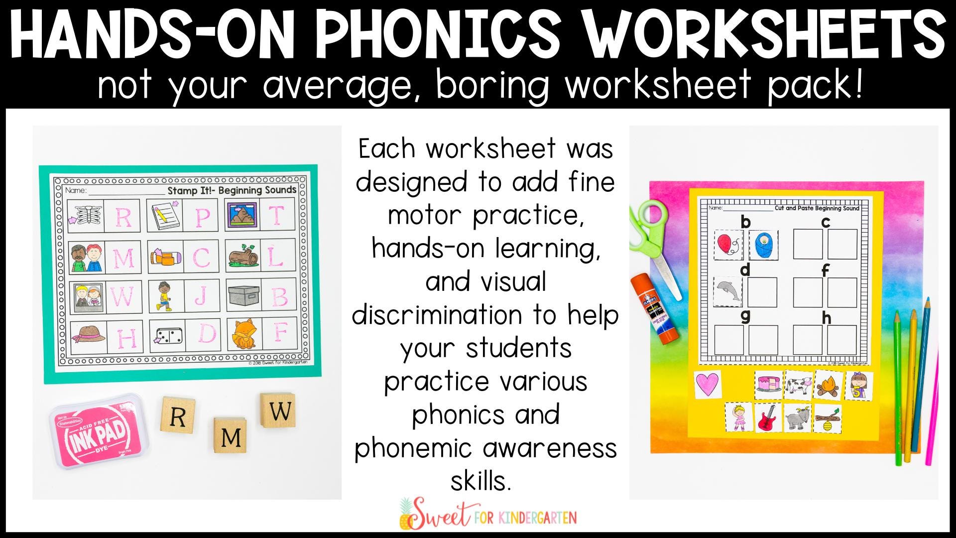 Beginning and Ending Sounds Worksheets for Pre-k or Kindergarten | No ...