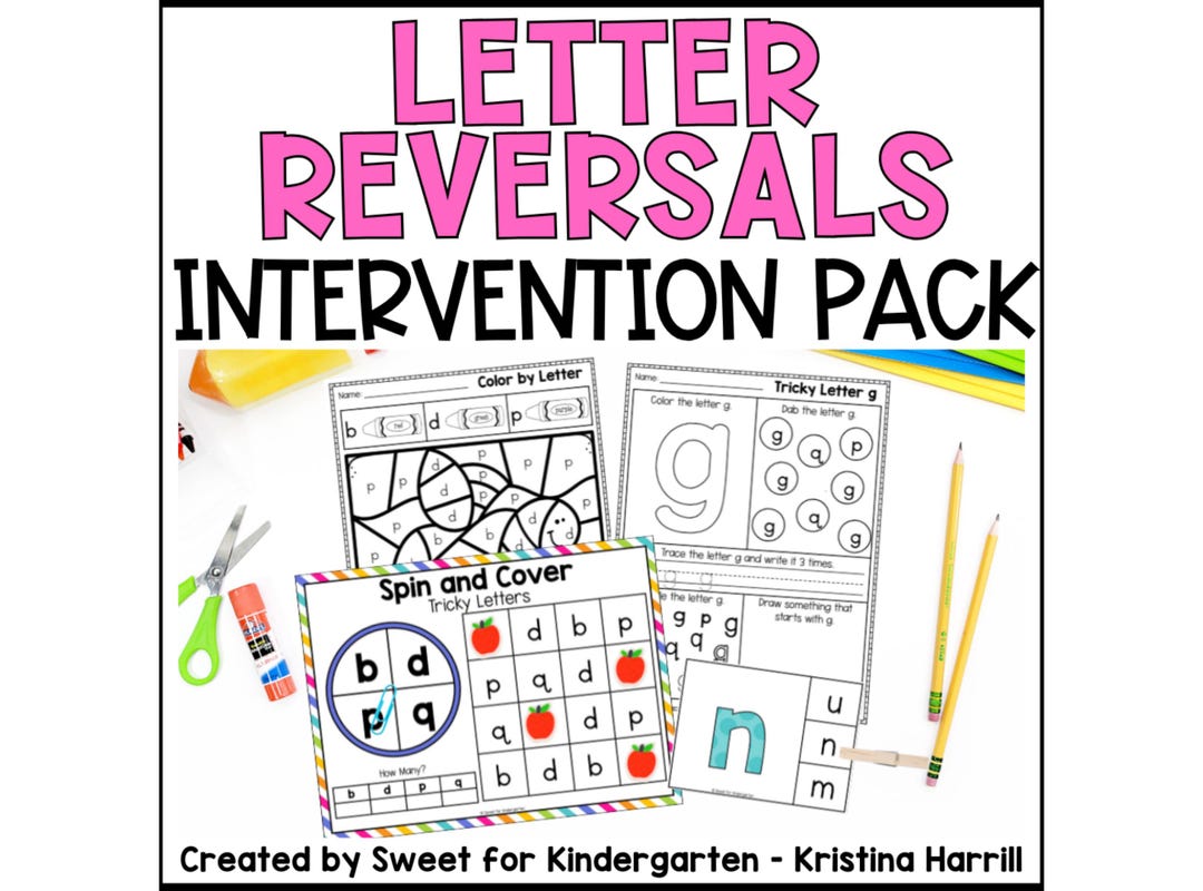 Letter Reversal B D P Q Intervention: Activities & Worksheets (PDF) - Etsy