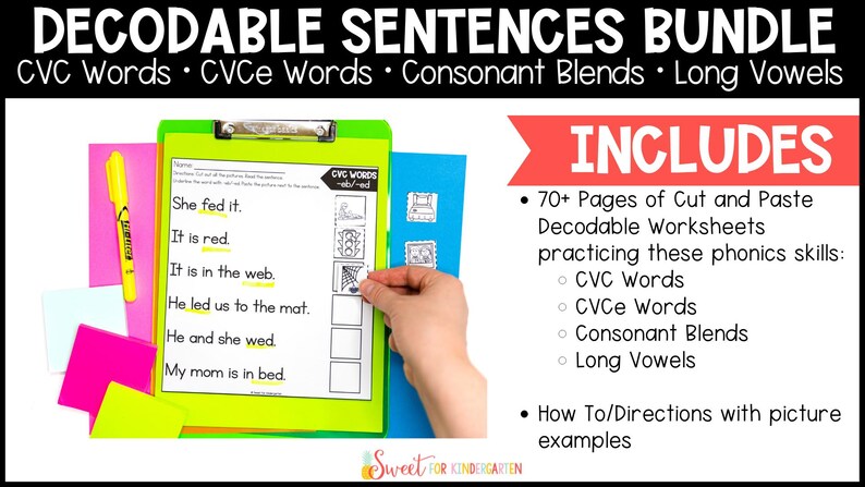Learn to Read Phonics Worksheets | Reading Sentences Fluency for ...
