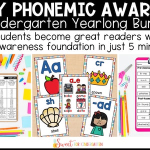Kindergarten Phonemic Awareness Daily Lessons: Literacy Activities - Etsy