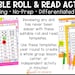 Editable Roll and Read Activity Game Template | Customizable Word List ...