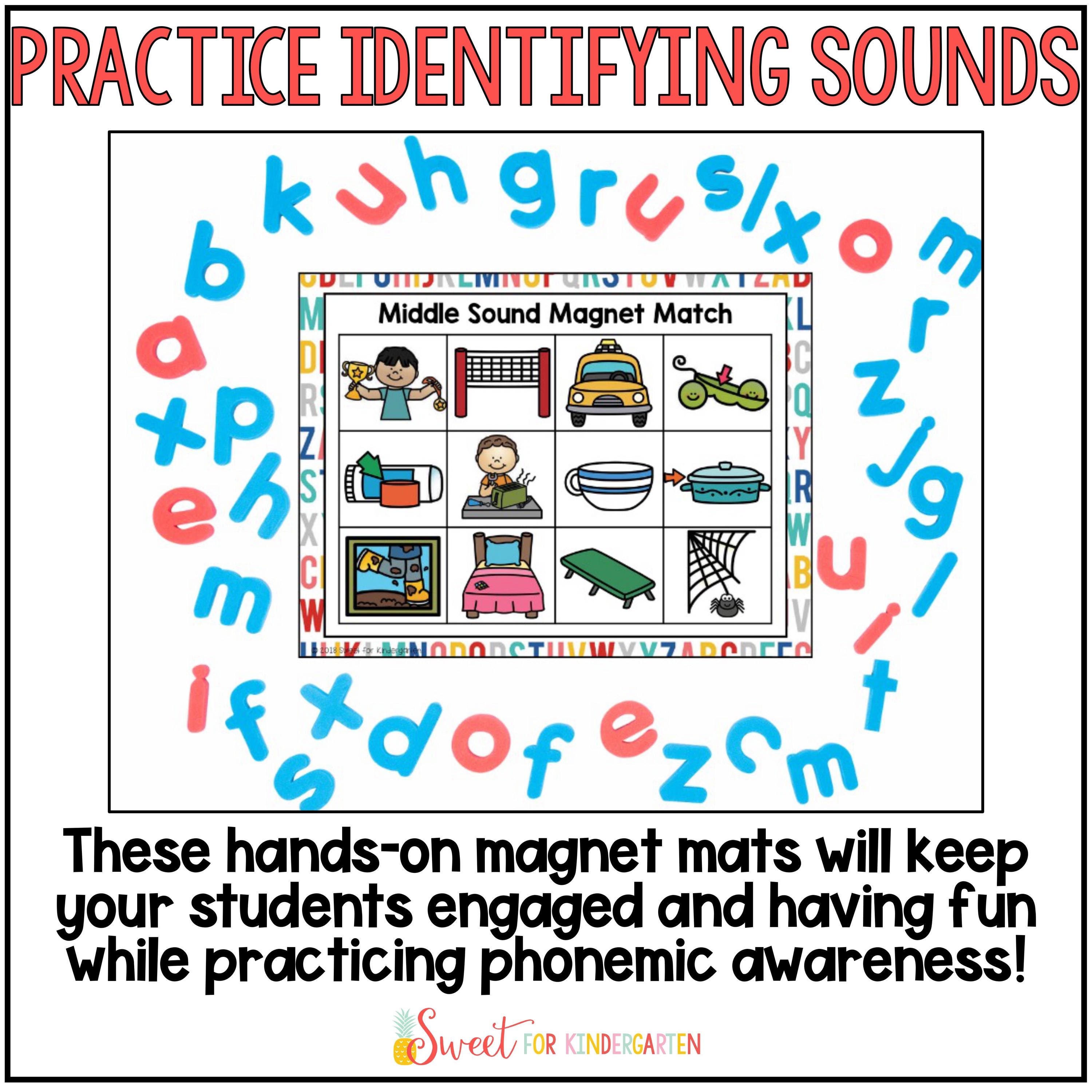 Phonemic Awareness Letter Magnet Mats: Beginning, Middle & Ending ...