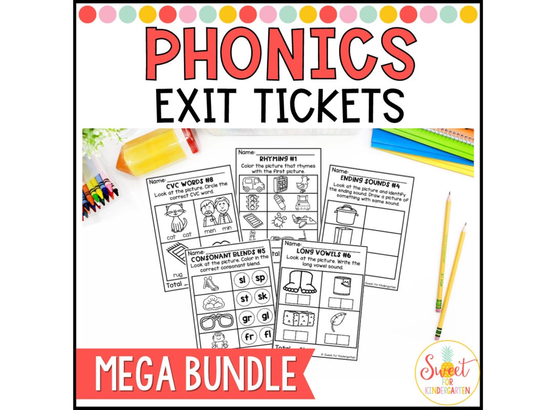 Printable Phonics Assessments & Mini Worksheets for Kindergarten and ...