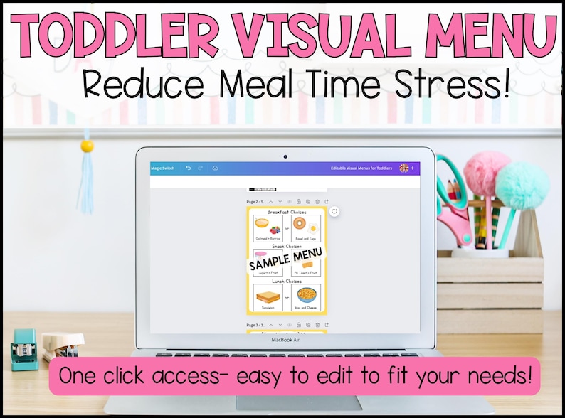 Toddler Visual Menu Template: Customizable Meal Planner (canva) - Etsy