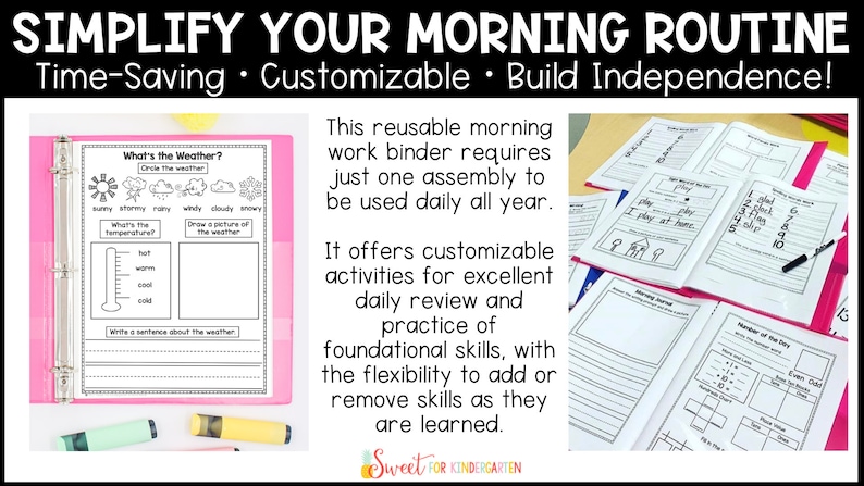 First Grade Morning Work Binder: Reusable Homeschool Activities - Etsy