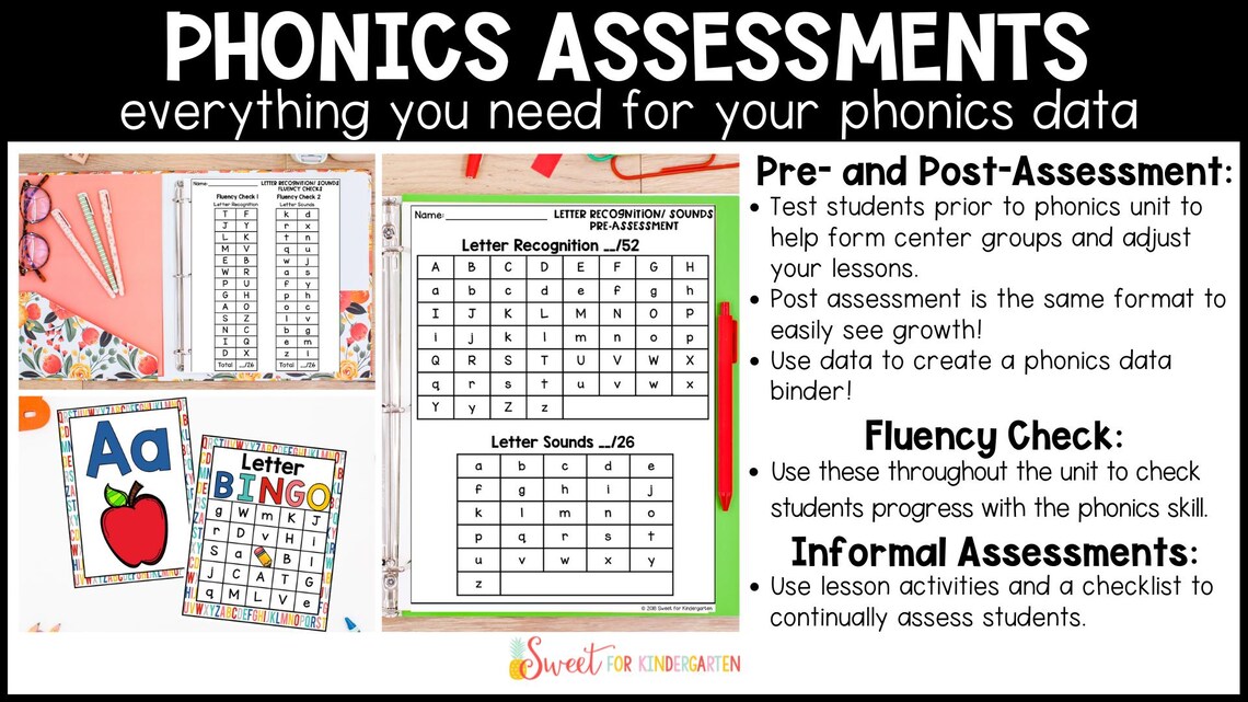 Kindergarten Phonics Unit: Letter Sounds & Recognition (PDF) - Etsy