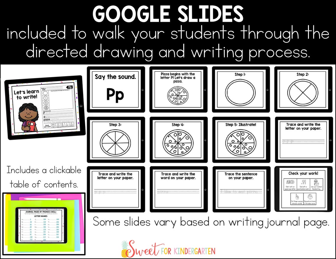 Kindergarten Daily Writing Journals: Handwriting, Sentence Writing ...