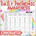 Kindergarten Phonemic Awareness Daily Lessons: Literacy Activities ...