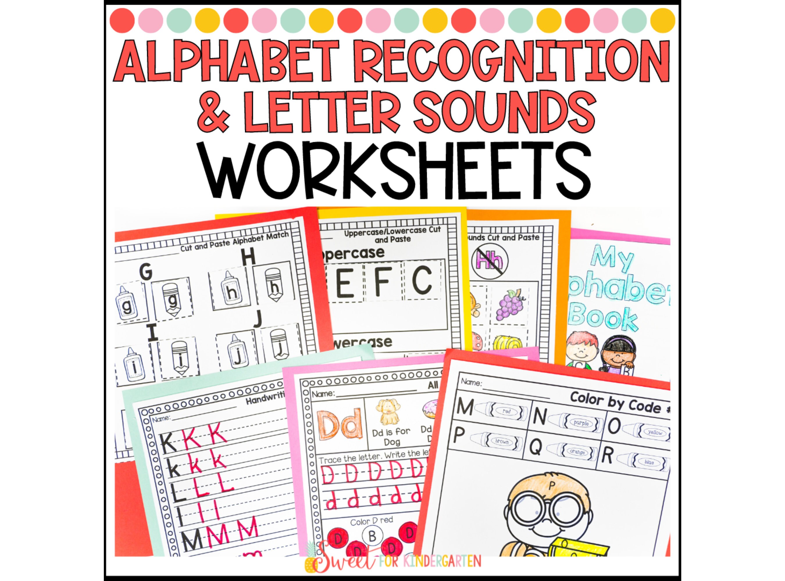 Alphabet Recognition and Letter Sounds Worksheets | Pre K or ...