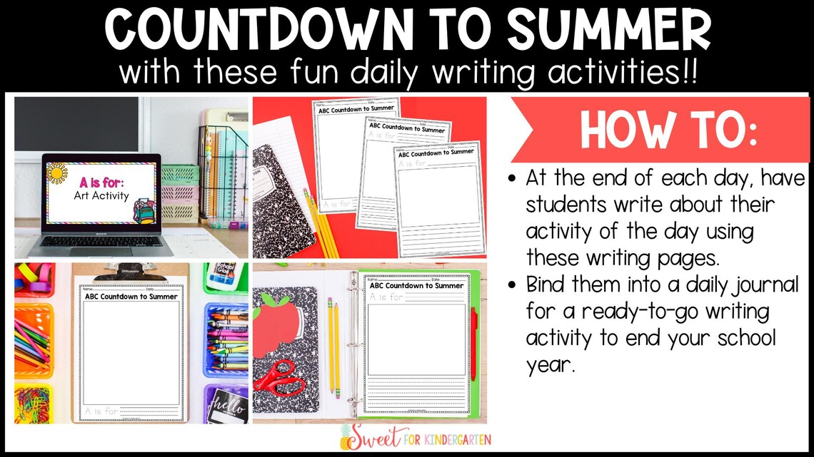 Editable ABC Countdown to Summer Calendar | Fun End-of-year Activities ...
