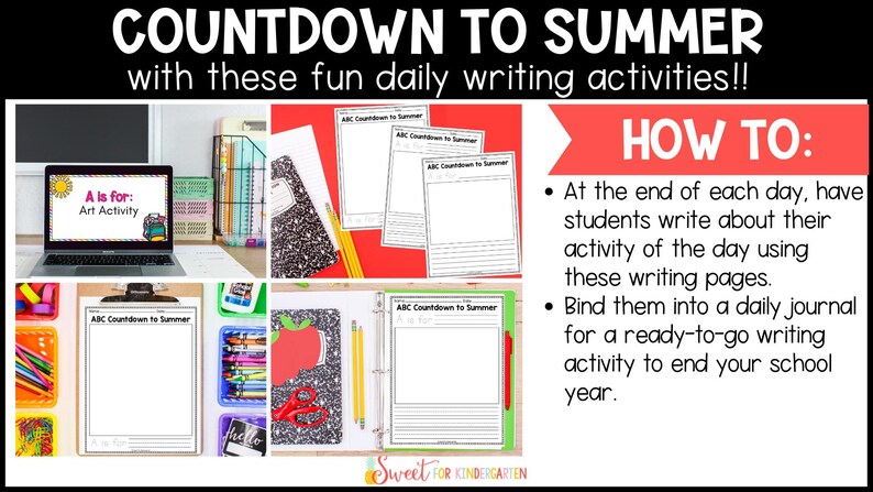 Editable ABC Countdown to Summer Calendar | Fun End-of-year Activities ...