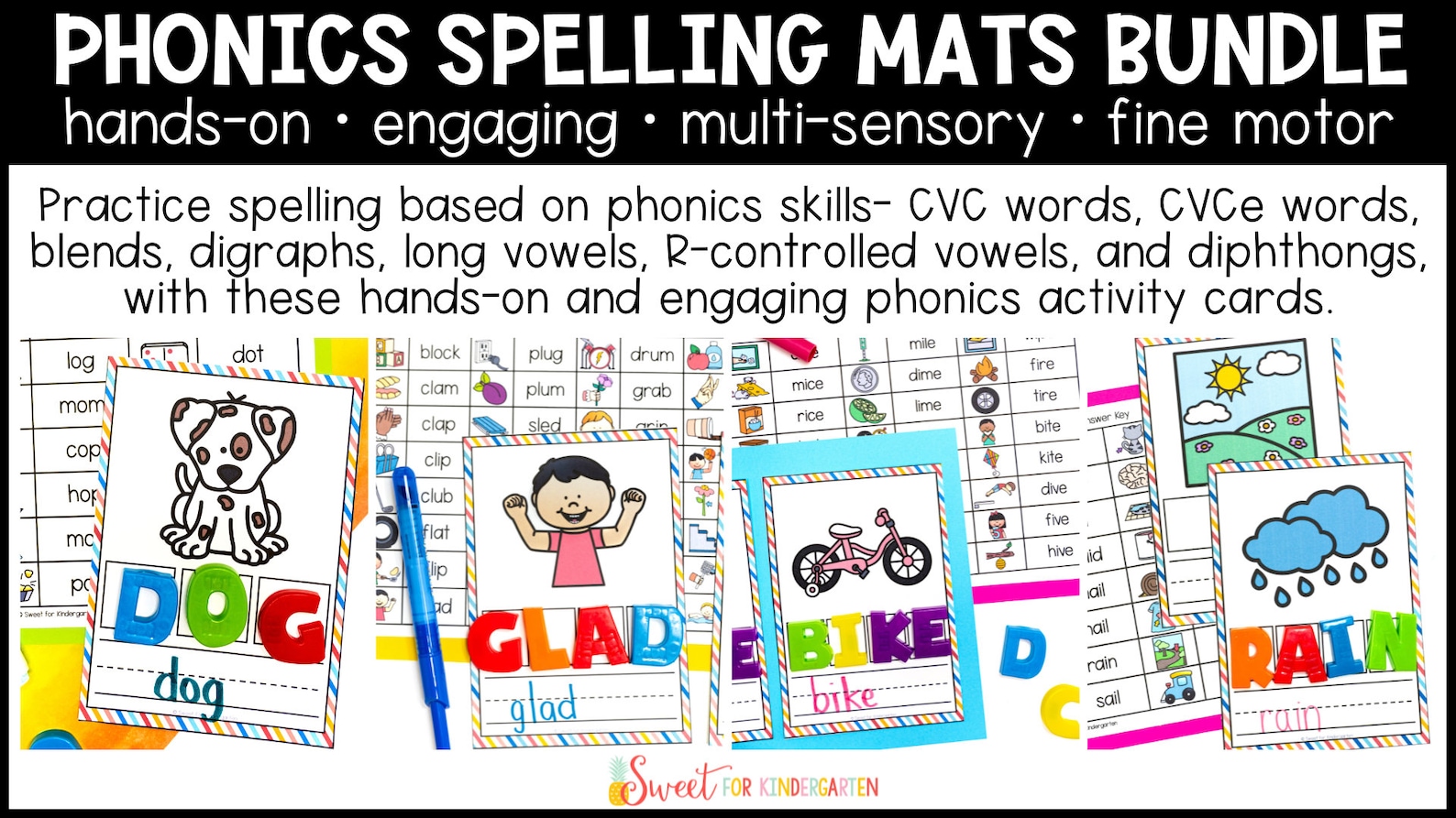 Phonics Spelling Cards Bundle: Hands-on Word Building Activity (PDF) - Etsy