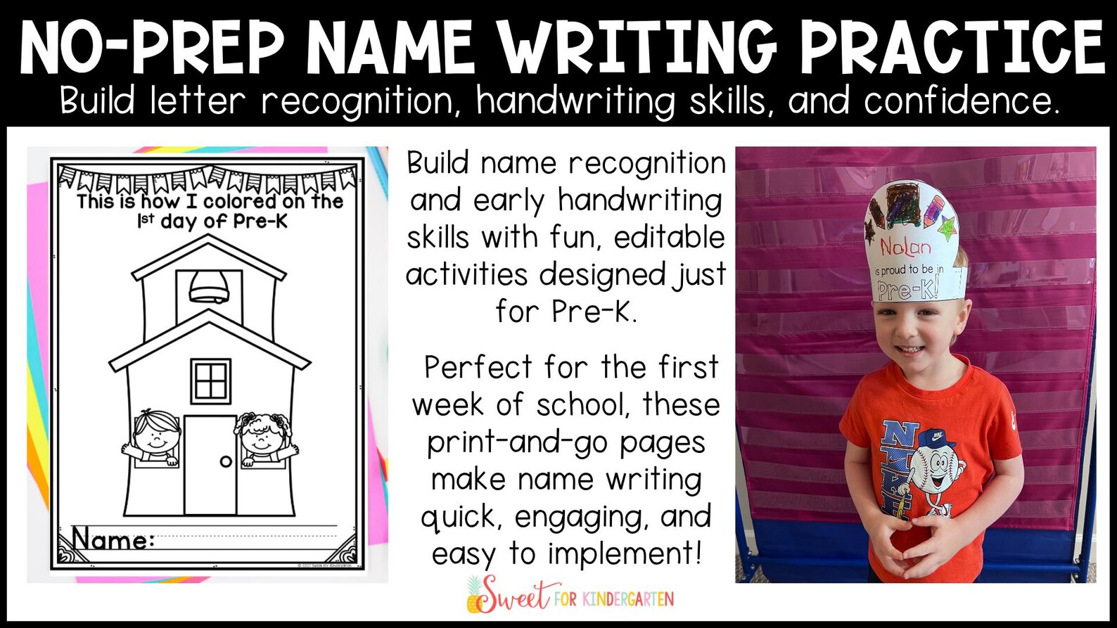 Editable Name Writing Practice Pack: Pre-k Homeschool Worksheets ...
