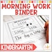 Kindergarten Morning Work Binder Reusable Homeschool Activities Daily ...