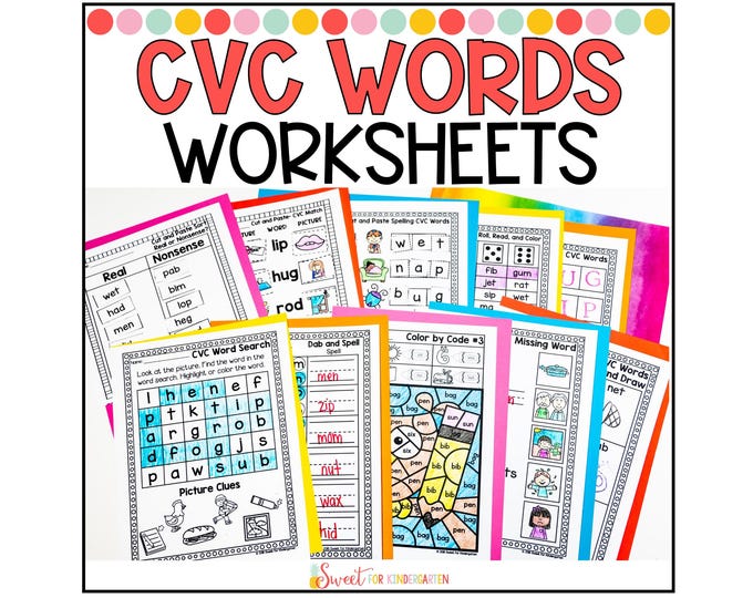 Phonics Worksheets CVC Build the Words Winter Theme. Prek Kindergarten ...