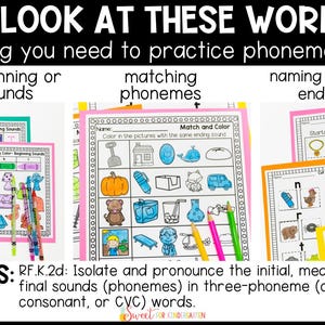 Beginning and Ending Sounds Worksheets for Pre-k or Kindergarten | No ...