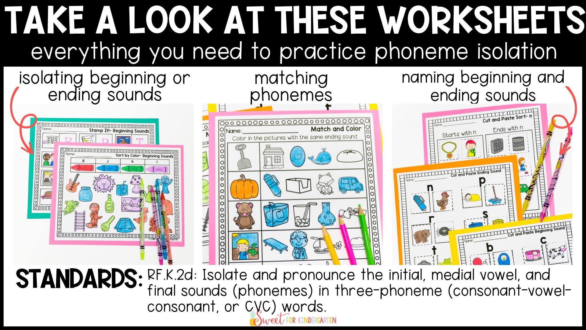 Beginning and Ending Sounds Worksheets for Pre-k or Kindergarten | No ...