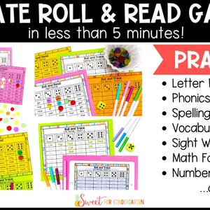 Editable Roll and Read Activity Game Template | Customizable Word List ...