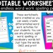 Editable Phonics Worksheets | Custom Word Work & Sight Words Practice ...