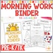 Pre-k Morning Work Binder: Practice Handwriting, Alphabet, Numbers ...