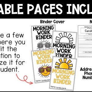 Kindergarten Morning Work Binder: Reusable Learning Activities (digital ...