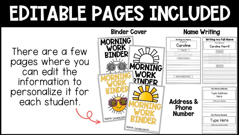 Kindergarten Morning Work Binder Reusable Homeschool Activities Daily ...