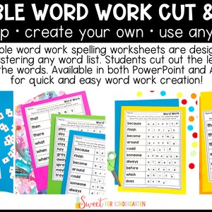 Editable Phonics Worksheets: Cut & Spell Word Work (digital Download ...