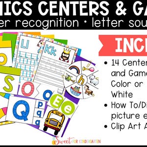 Kindergarten Phonics Unit: Letter Sounds & Recognition (PDF) - Etsy