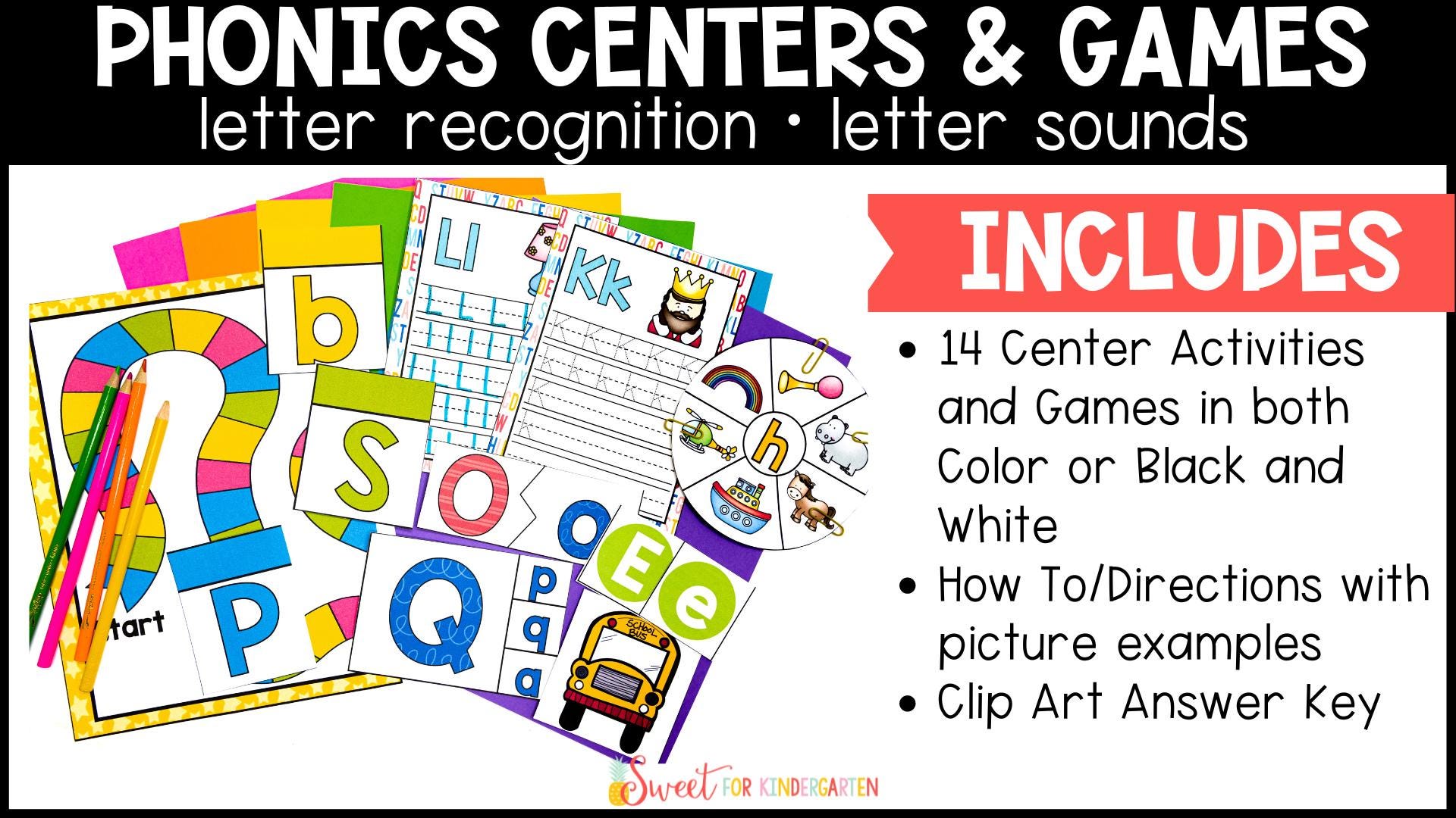Kindergarten Phonics Unit: Letter Sounds & Recognition (PDF) - Etsy