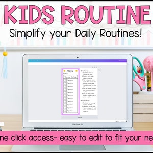 Editable Printable Kids Daily Routine Checklist | Customizable Chore ...