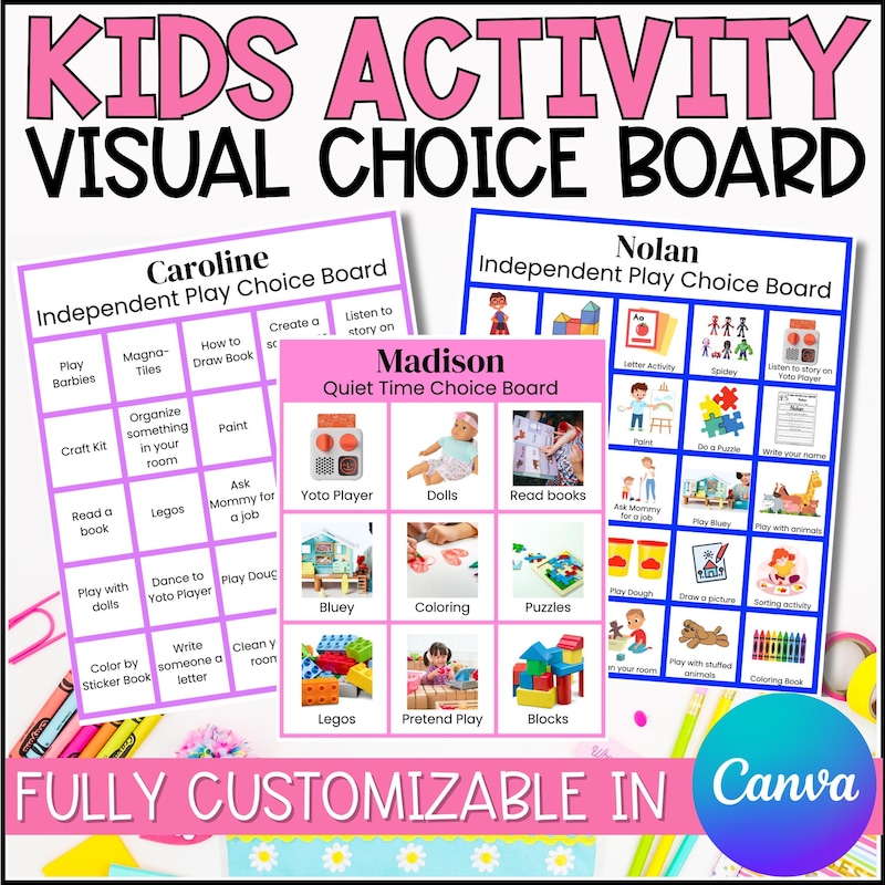 Choice Board Toddler - Etsy