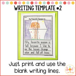 Favorite Season Writing Craft: Homeschool Activity (digital Download ...