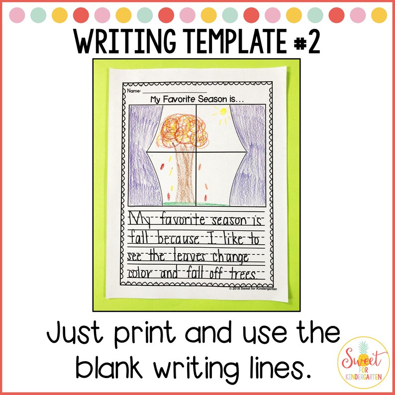 Favorite Season Writing Craft: Homeschool Activity (digital Download ...
