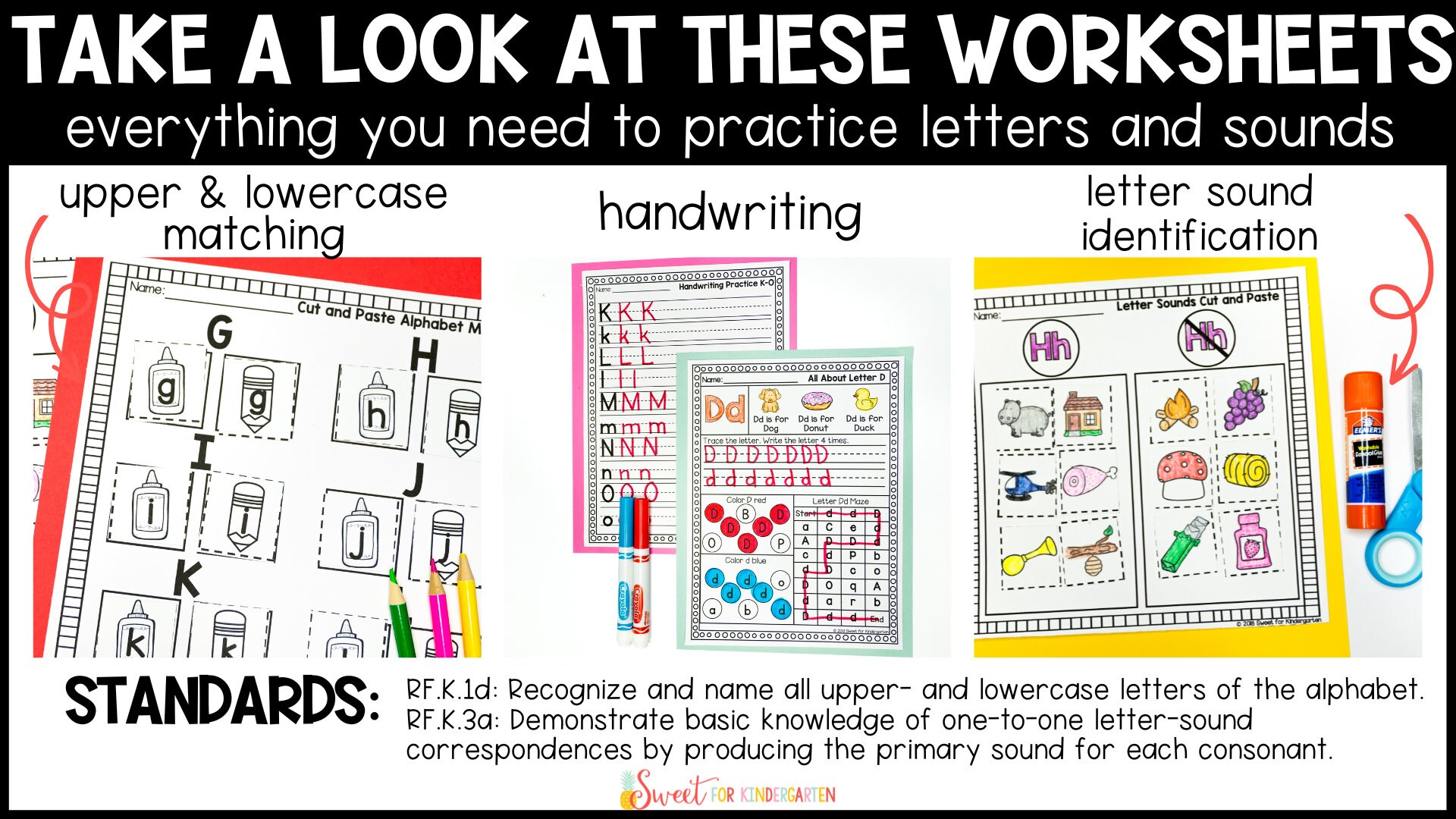 Alphabet Recognition and Letter Sounds Worksheets | Pre K or ...