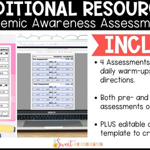 Kindergarten Phonemic Awareness Daily Lessons: Homeschool Phonics ...
