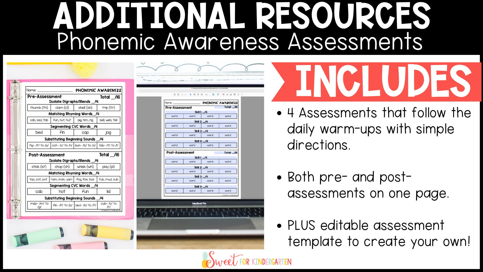Kindergarten Phonemic Awareness Daily Lessons for the Year | Science of ...
