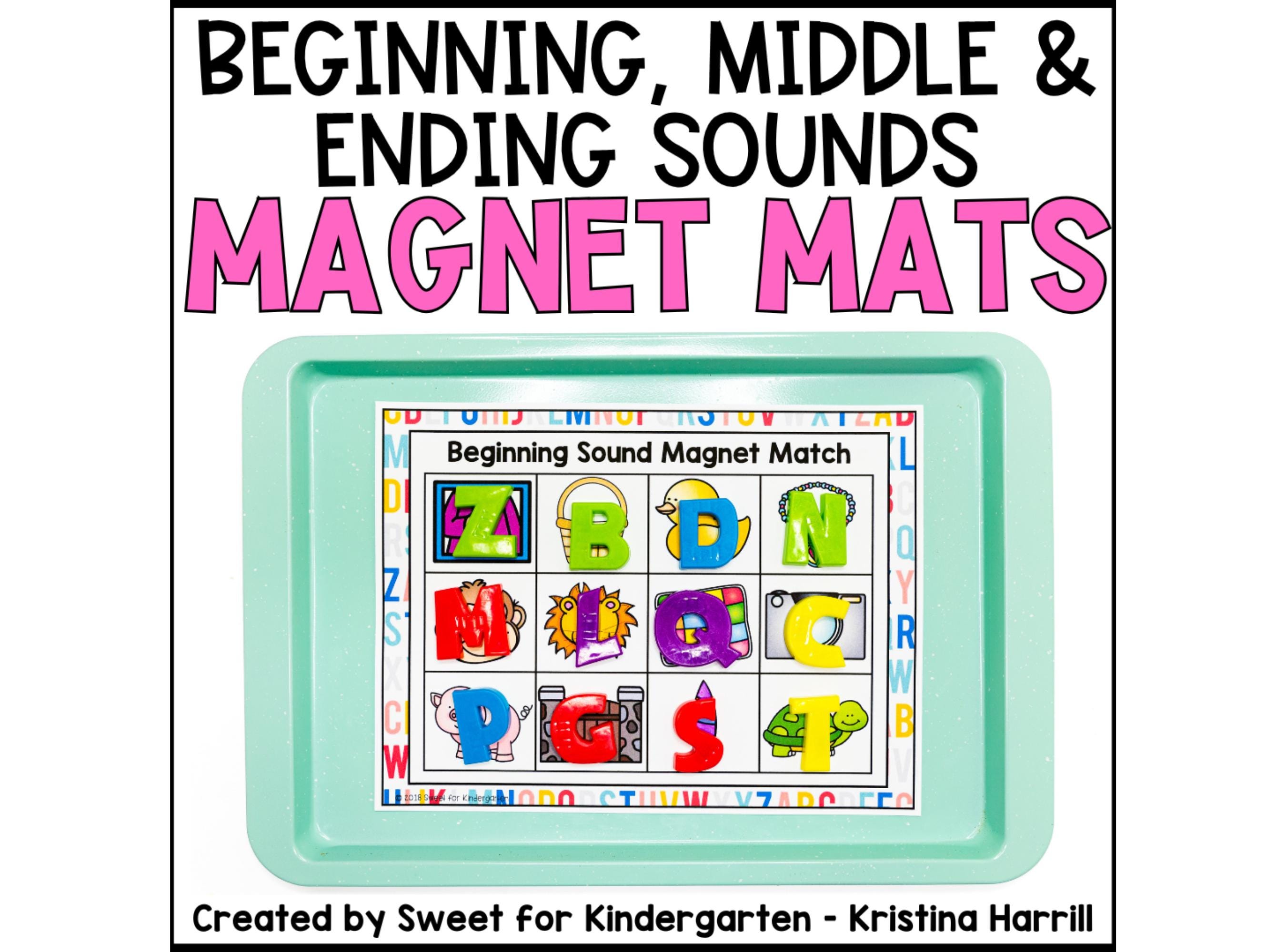 Phonemic Awareness Letter Magnet Mats: Beginning, Middle & Ending ...