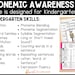 Kindergarten Phonemic Awareness Daily Lessons: Literacy Activities - Etsy