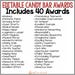 Editable Candy Bar Award Certificates: End of Year Student Gift (PDF ...