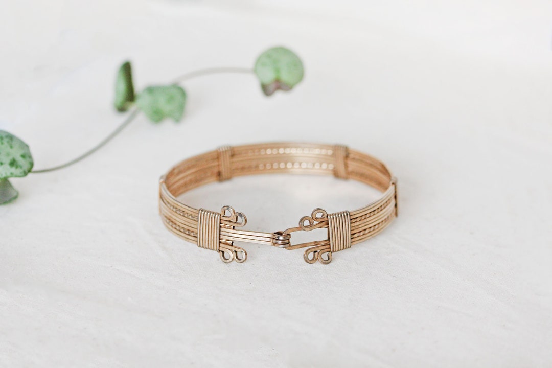 Antique Art Deco 1920s 9ct Gold Wire Work Rolled Cuff Bracelet - Etsy