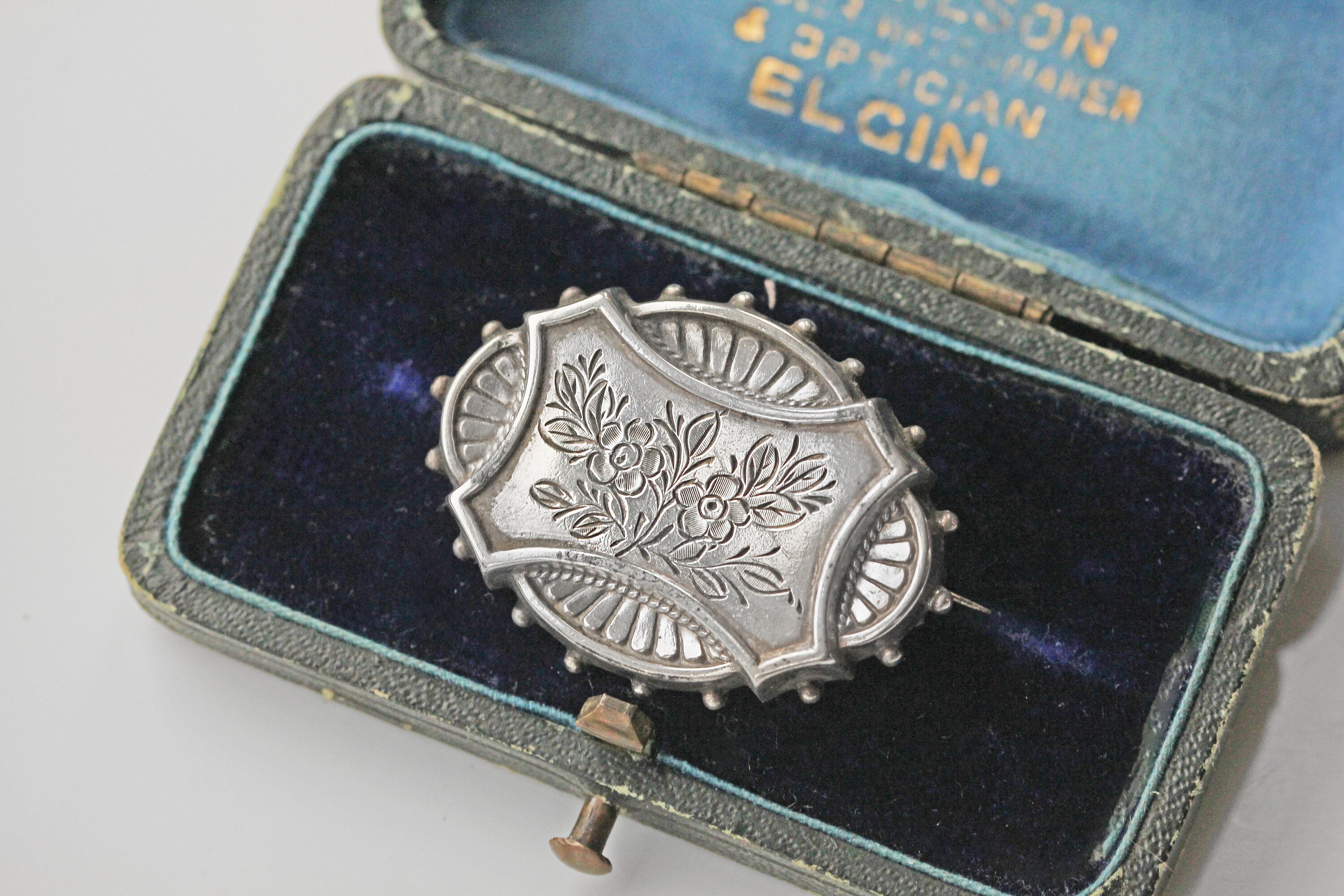 Antique Ornate Victorian Forget Me Not Flower Brooch, in Sterling ...