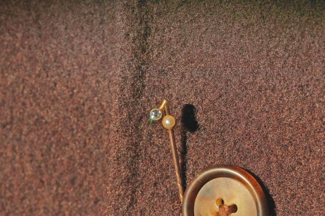 Antique Victorian Old Cut Diamond & Pearl Pin, in 18 Carat Gold - Etsy