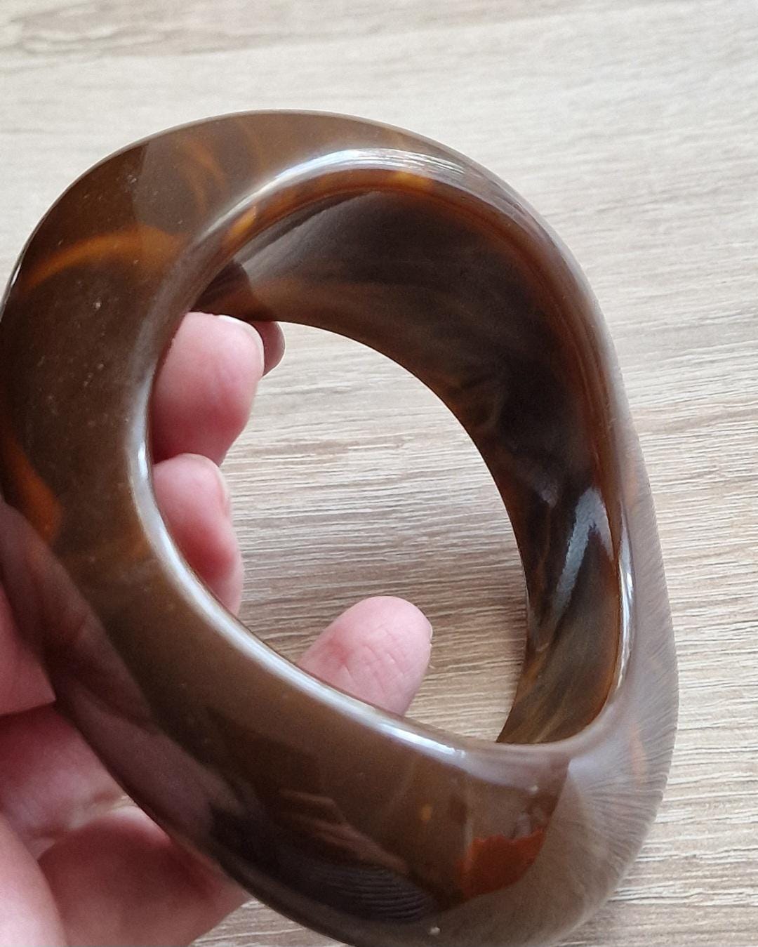 Gerda Lynggaard Monies Polyresin Bangle: Danish Retro Statement Armband ...