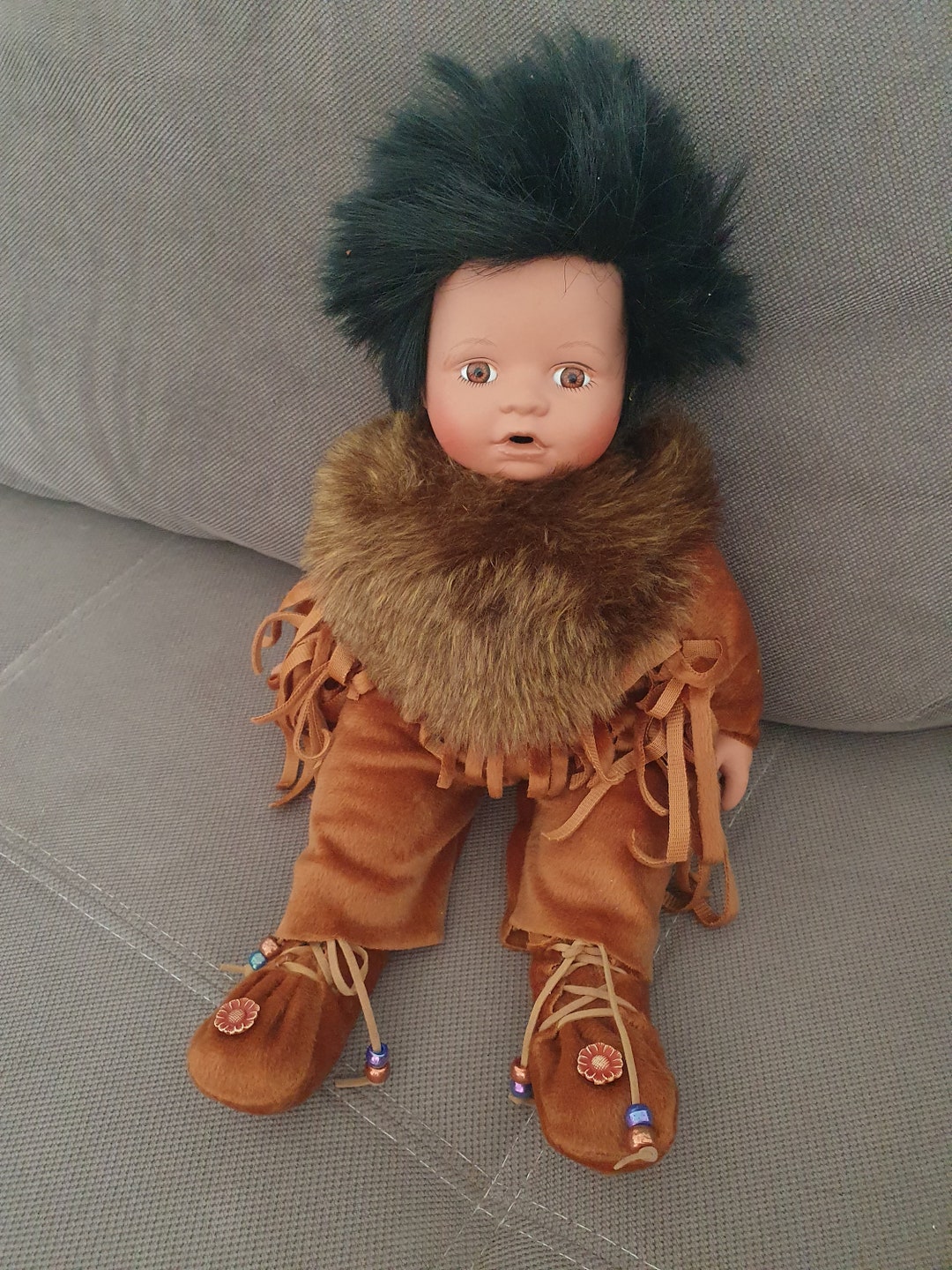 Native American Boy Porcelain Doll - Etsy