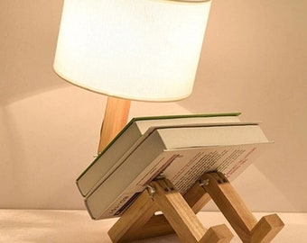Wooden Man Desk Lamp - Etsy